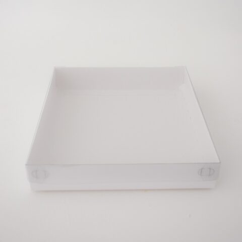 8 Inch Square Cookie Box 40mm Deep With Clear Lid - Pack of 10 #8IBBCL ...